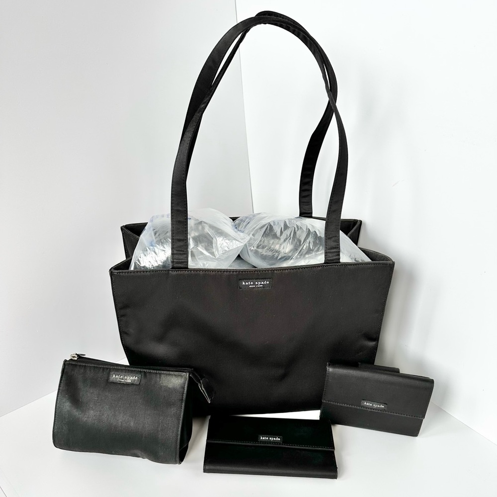 Kate Spade Black Vintage 1990’s Iconic Large Box Purs… - Gem
